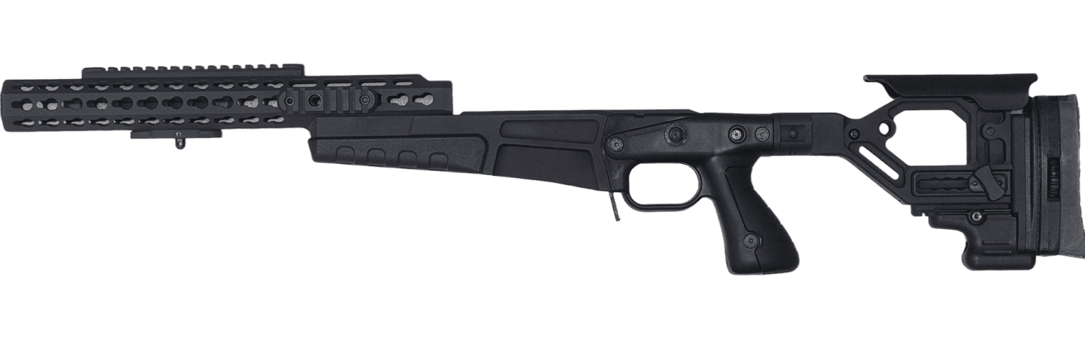 AX AICS Short Action Chassis - Black | Delta Tactical