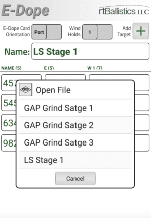 E Dope Card | Delta Tactical